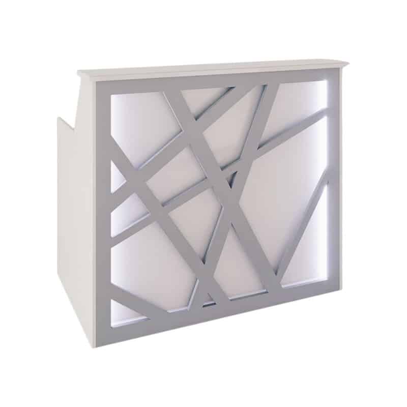 Modern Backlit Reception Desk with LED Lighting
